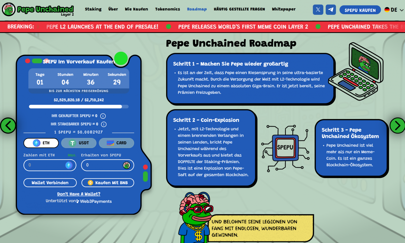 PEPE Unchained vereint technologischen Fortschritt mit Meme-Welt ...